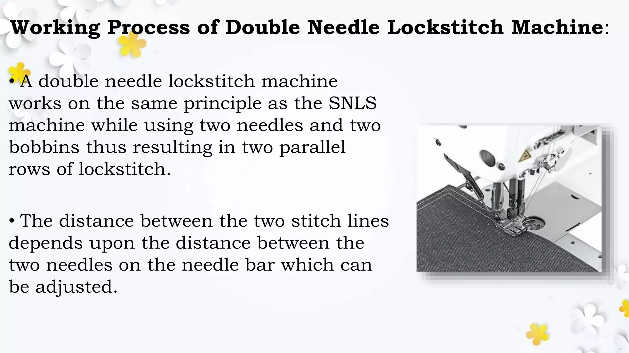 Apparel Presentation(Double Needle Lockstitch Machine) | PPT