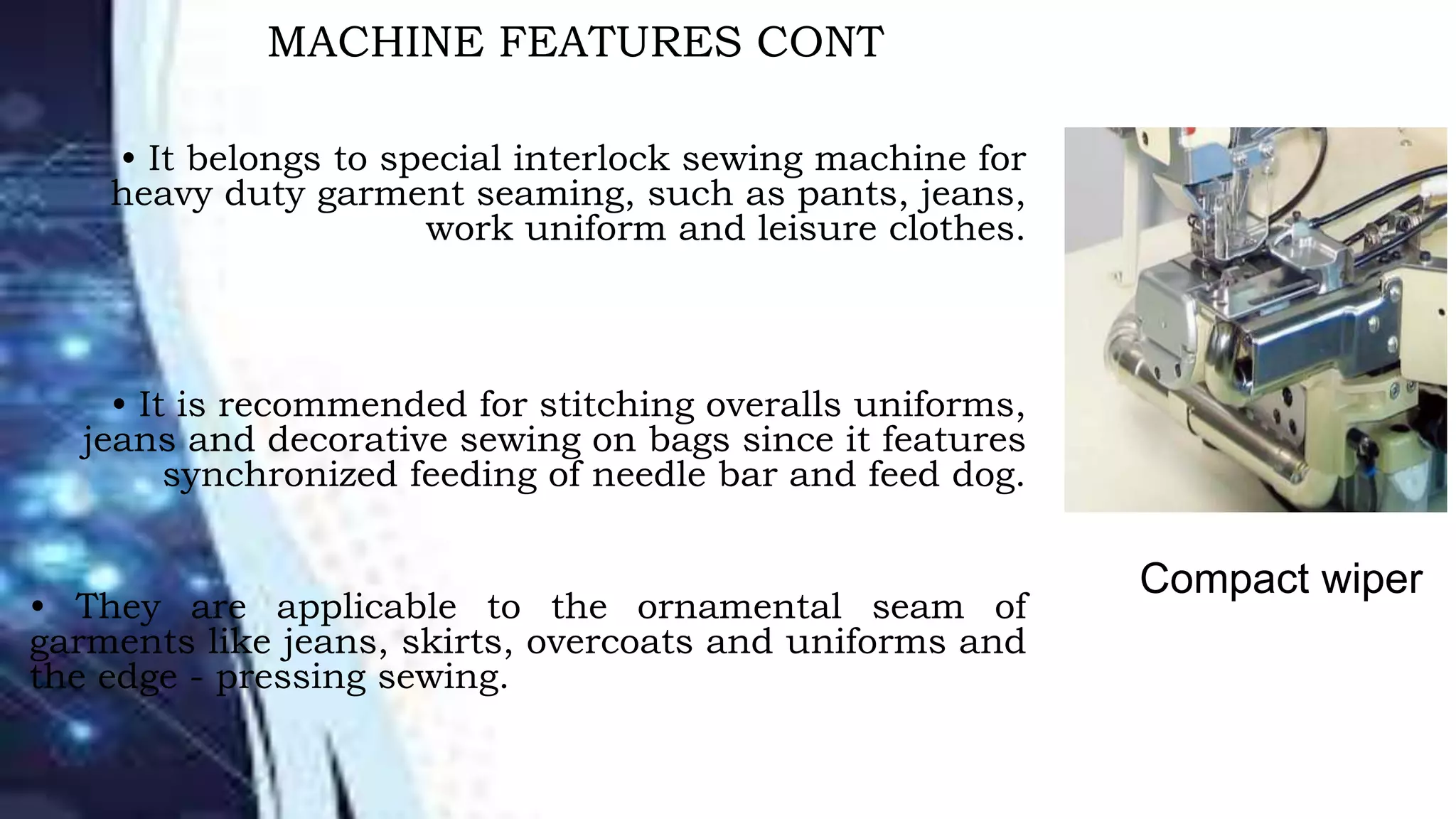 Apparel Presentation(Double Needle Lockstitch Machine) | PPTX