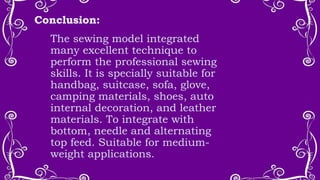 Apparel Presentation(Double Needle Lockstitch Machine) | PPT