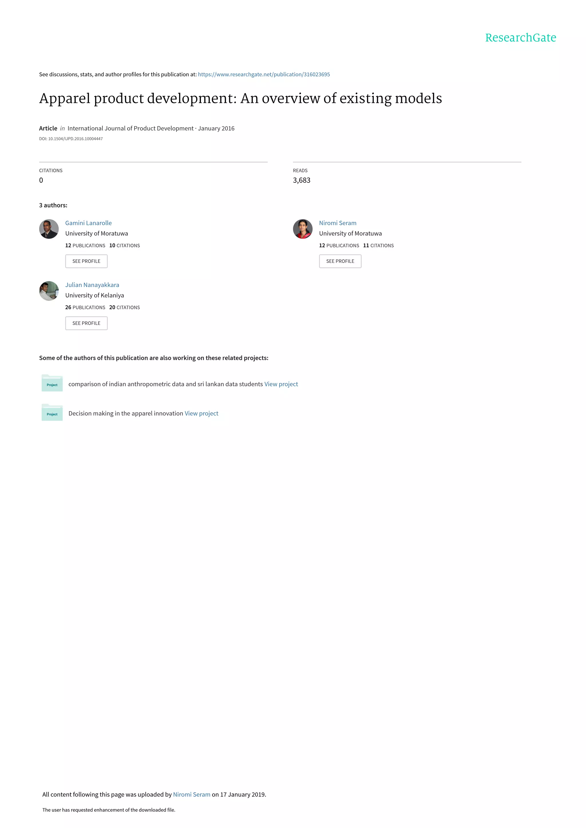 Apparelproductdevelopmentanoverviewof | PDF
