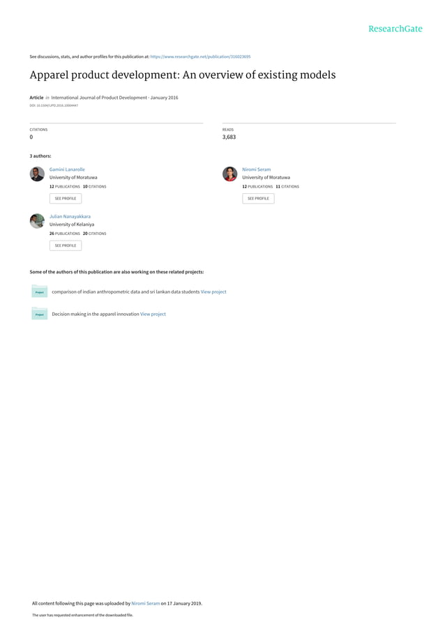 Apparelproductdevelopmentanoverviewof | PDF