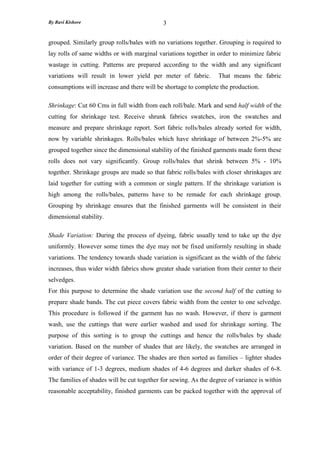 Apparel production process | PDF | Needlework | Arts and Crafts