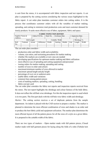 Apparel production process | PDF