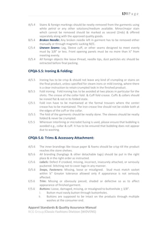 Apparel Standards & Quality Assurance / Wovens | PDF | Women\'s ...