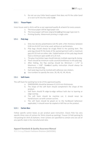 Apparel Standards & Quality Assurance / Wovens | PDF | Women\'s ...