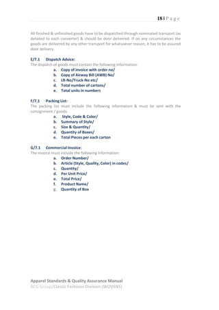 Apparel Standards & Quality Assurance / Wovens | PDF | Women\'s ...