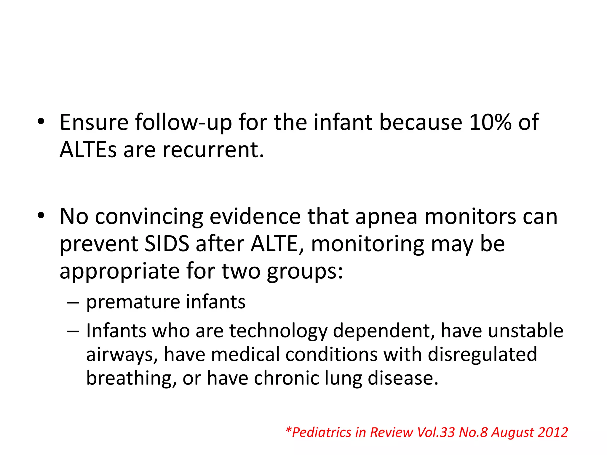 Apparent life threatening event | PPTX