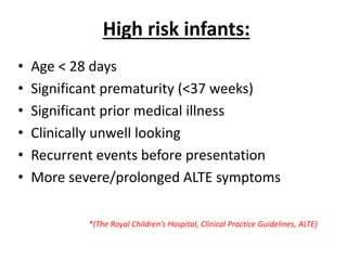 Apparent life threatening event | PPTX