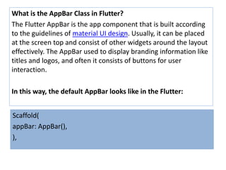 AppBar Class In Flutter.pptx