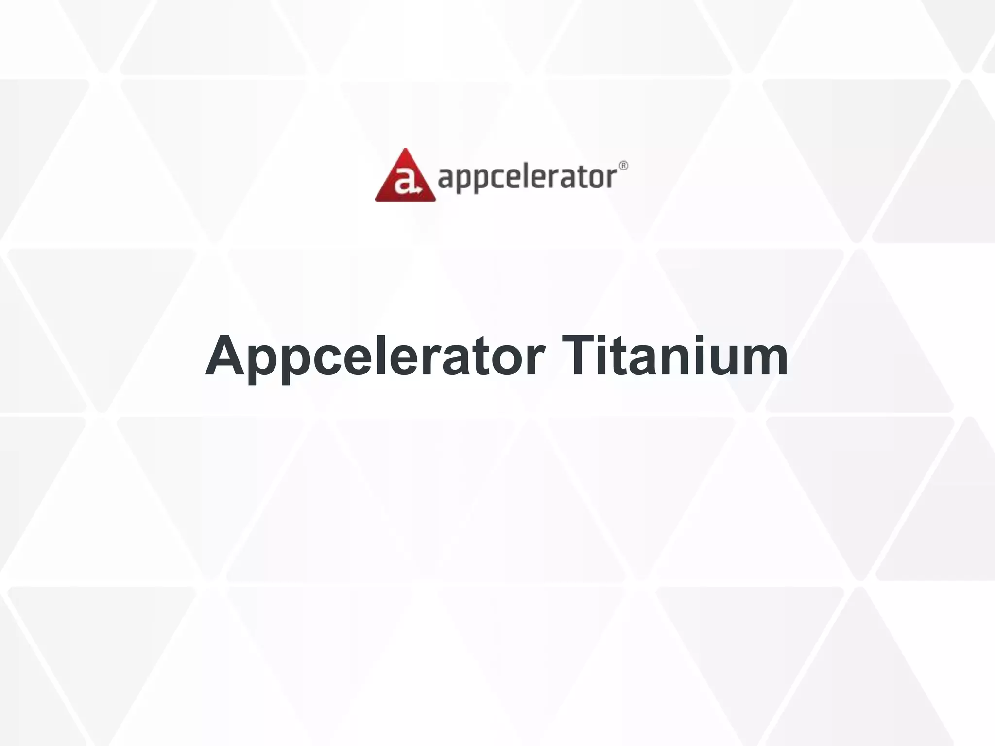 Appcelerator Presentation Template | PPTX