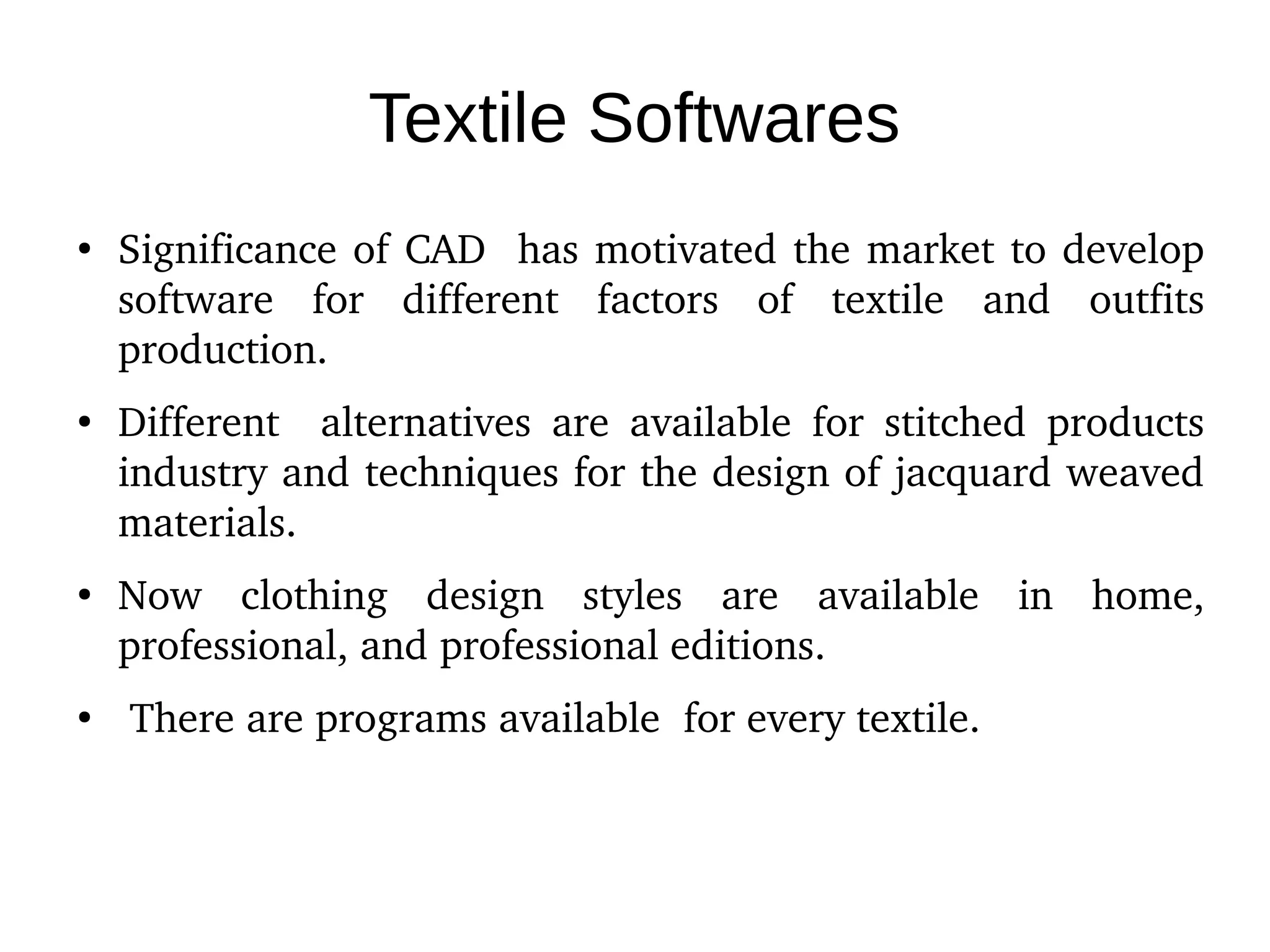 Applications of CAD-CAM in Textile Industry | PPT