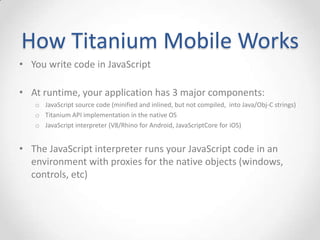 Appcelerator Titanium Intro | PPTX