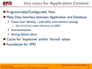 Introducing Application Context - from the PL/SQL Potpourri | PDF