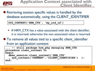 Introducing Application Context - from the PL/SQL Potpourri | PDF