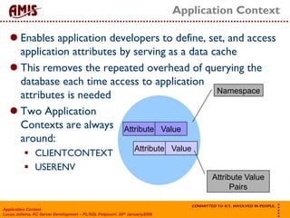 Introducing Application Context - from the PL/SQL Potpourri | PDF