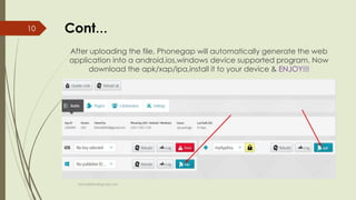 Developing Mobile Application using Phonegap | PPT
