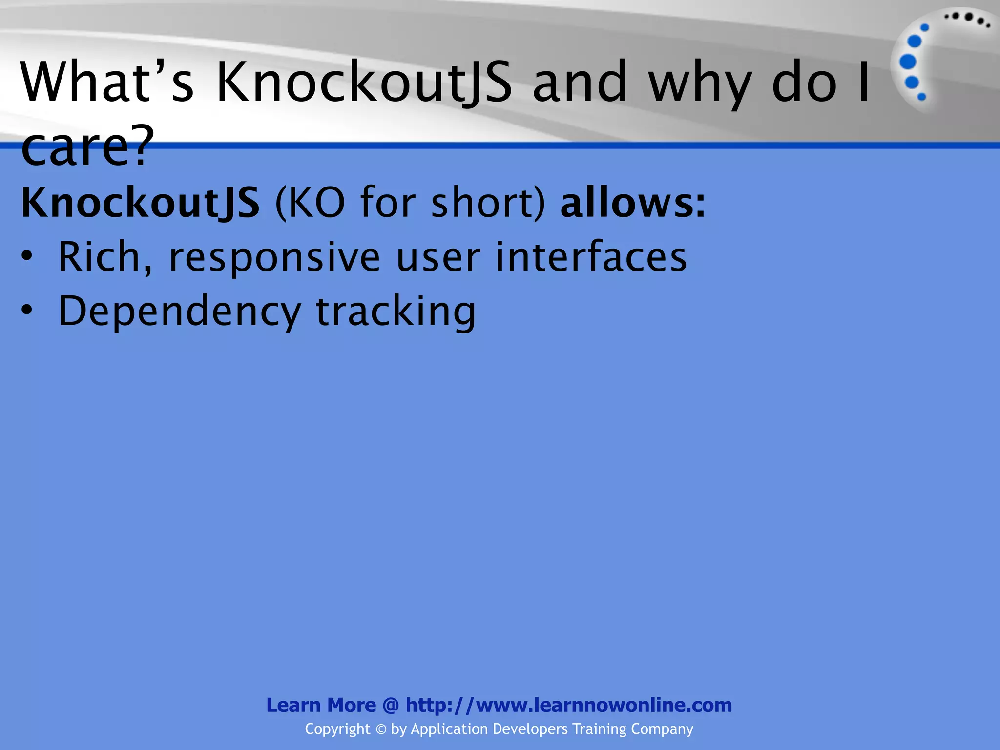 Knockoutjs With Aspnet Mvc Ppt