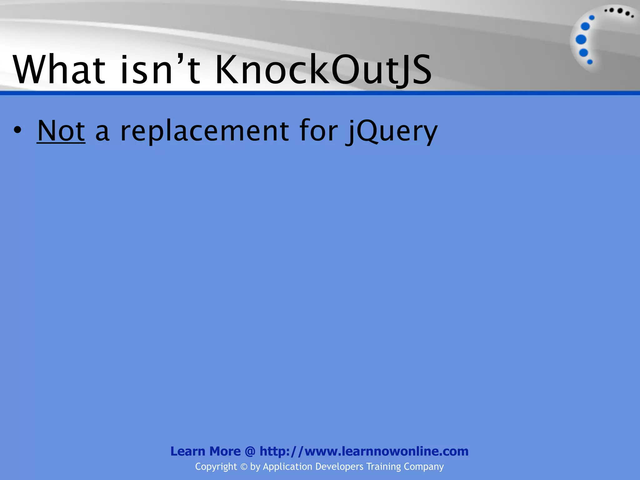 Knockoutjs With Aspnet Mvc Ppt