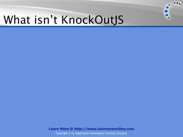 KnockOutJS with ASP.NET MVC | PPT