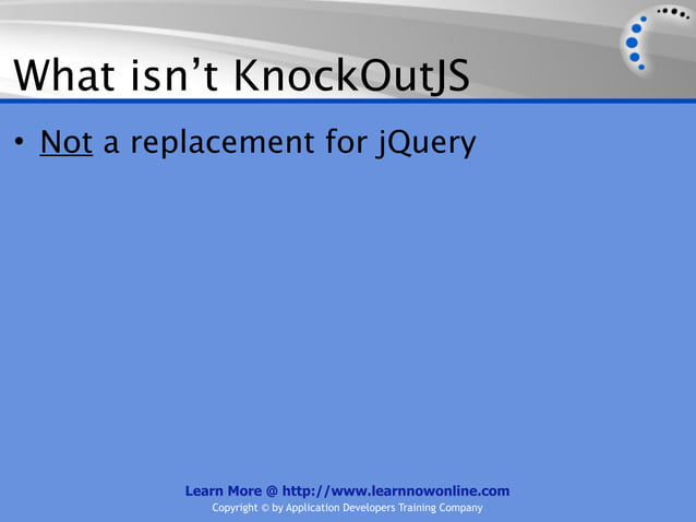 Knockoutjs With Aspnet Mvc Ppt