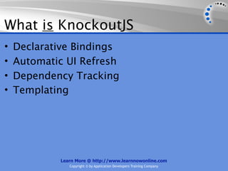 KnockOutJS with ASP.NET MVC | PPT