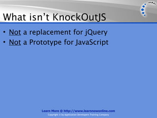 KnockOutJS with ASP.NET MVC | PPT