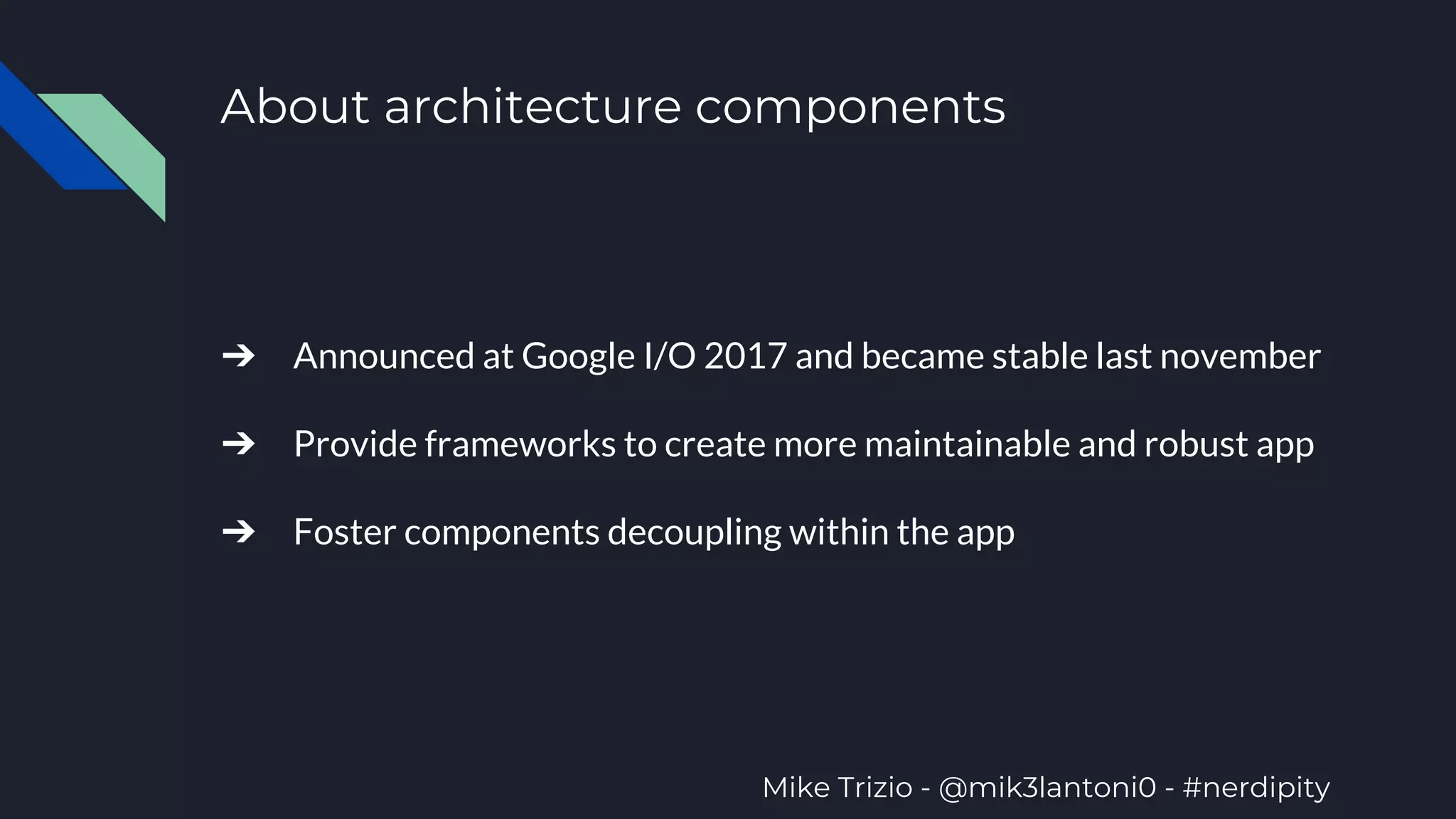 [App devcon 18] Brace yourself with Android Architecture Components | PPT