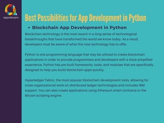 A Comprehensive Guide to App Development with Python - AppsDevPro | PDF