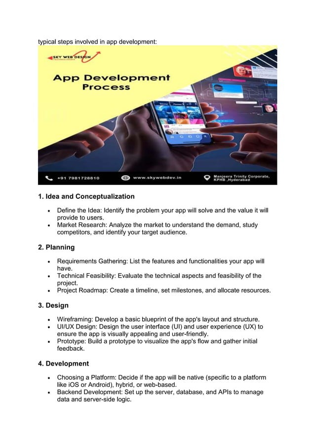 how many types of involves in app development process | PDF
