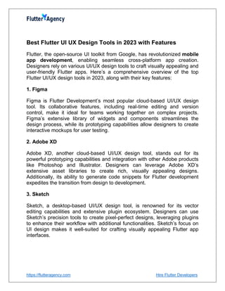 Flutter UI/UX Design Tools: The Ultimate Guide for 2023 | PDF