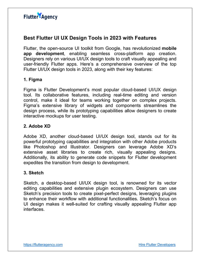 Flutter UI/UX Design Tools: The Ultimate Guide for 2023 | PDF