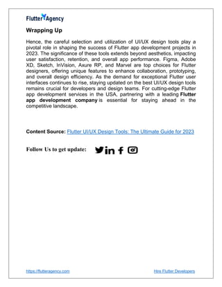 Flutter UI/UX Design Tools: The Ultimate Guide for 2023 | PDF