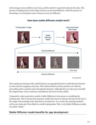 App development with stable diffusion model Unlocking the power of ...