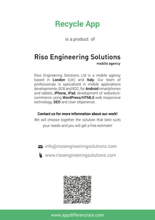 Recycle App - The innovative mobile guide for the waste collection and ...