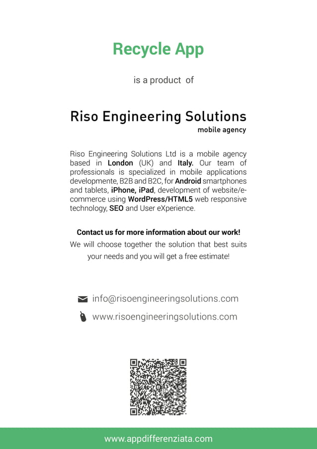 Recycle App - The innovative mobile guide for the waste collection and ...