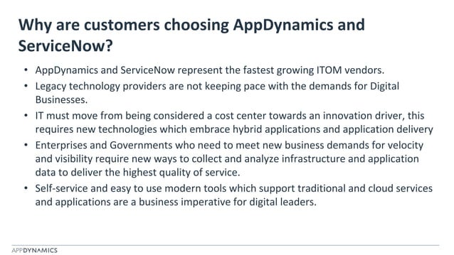App dynamics and servicenow v5 | PPT