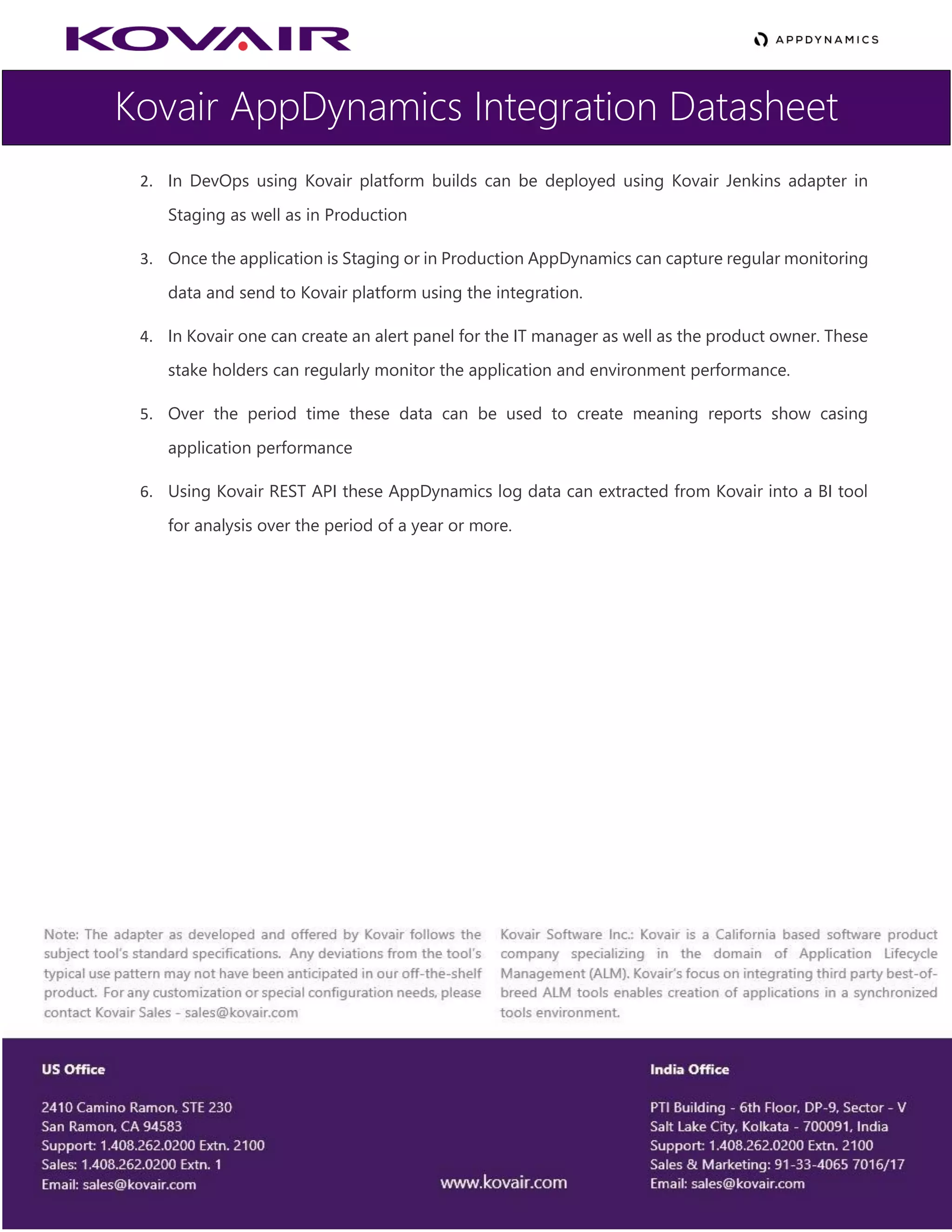 AppDynamics Integration Adapter - Datasheet | PDF