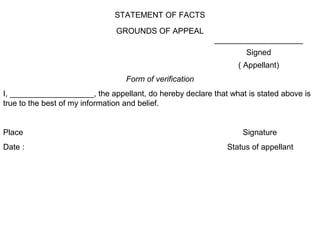 Appeal format.depttl. appeals | PPT