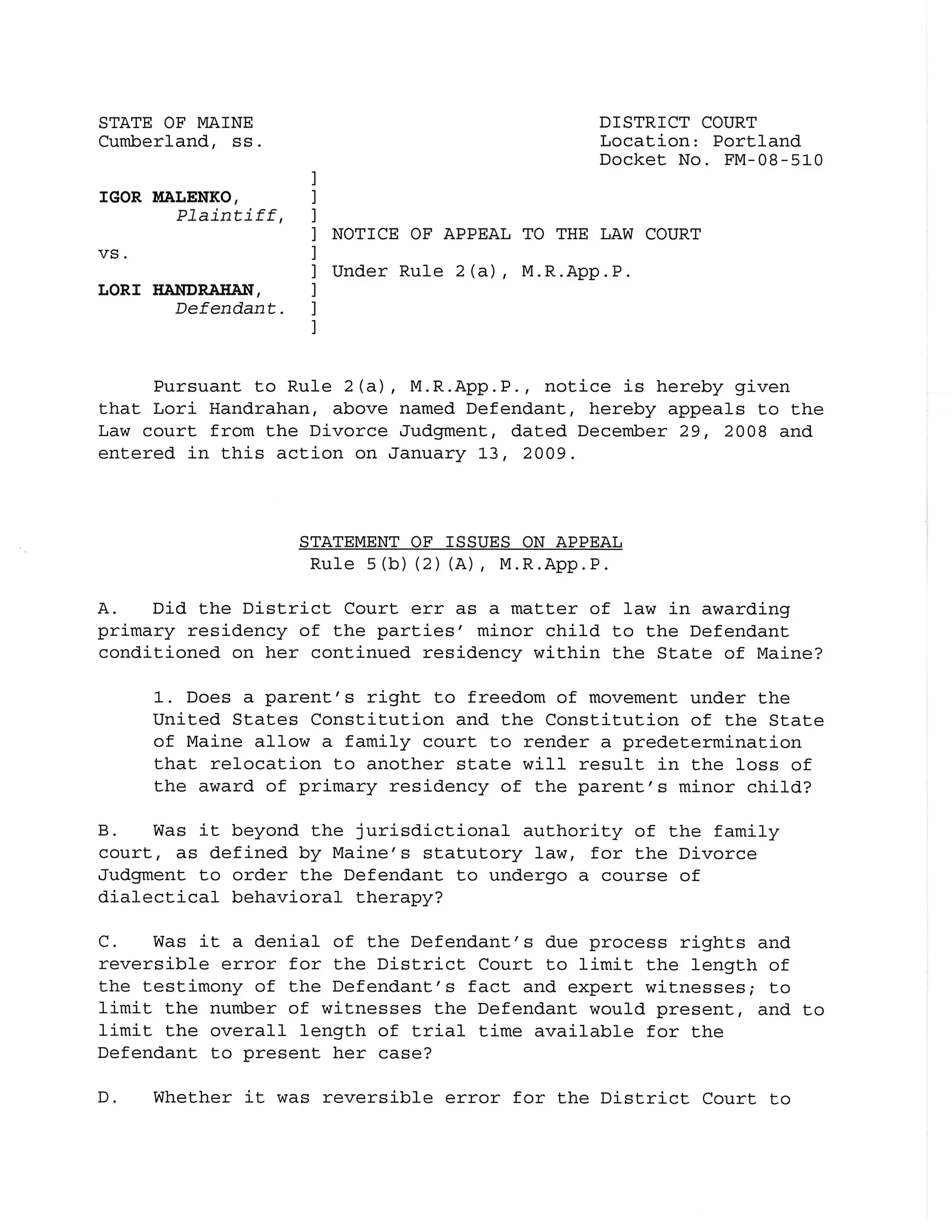 Appeal by dv leap | PDF