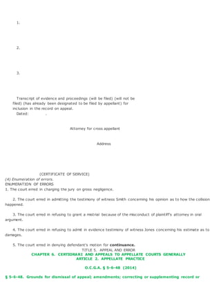 Appeal format | DOCX