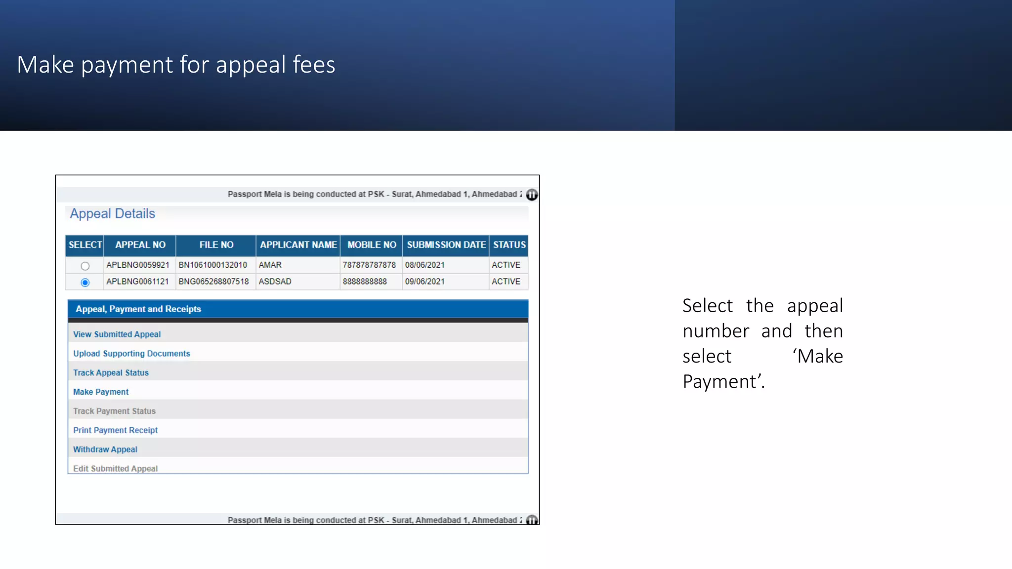 Appeal online user_guide_v1.0 | PPTX