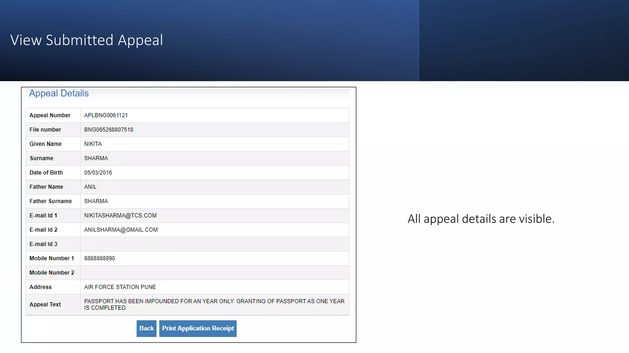Appeal online user_guide_v1.0 | PPTX