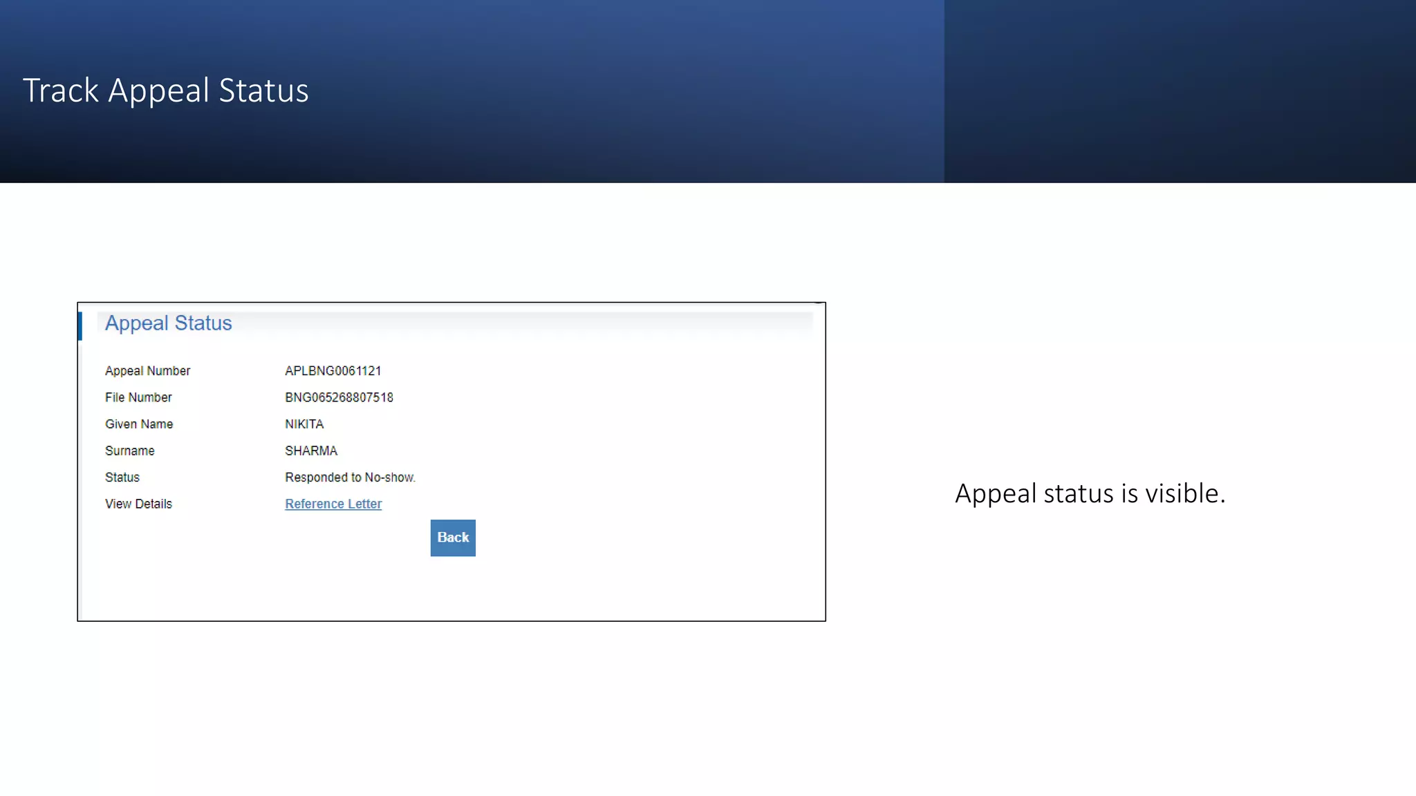 Appeal online user_guide_v1.0 | PPTX