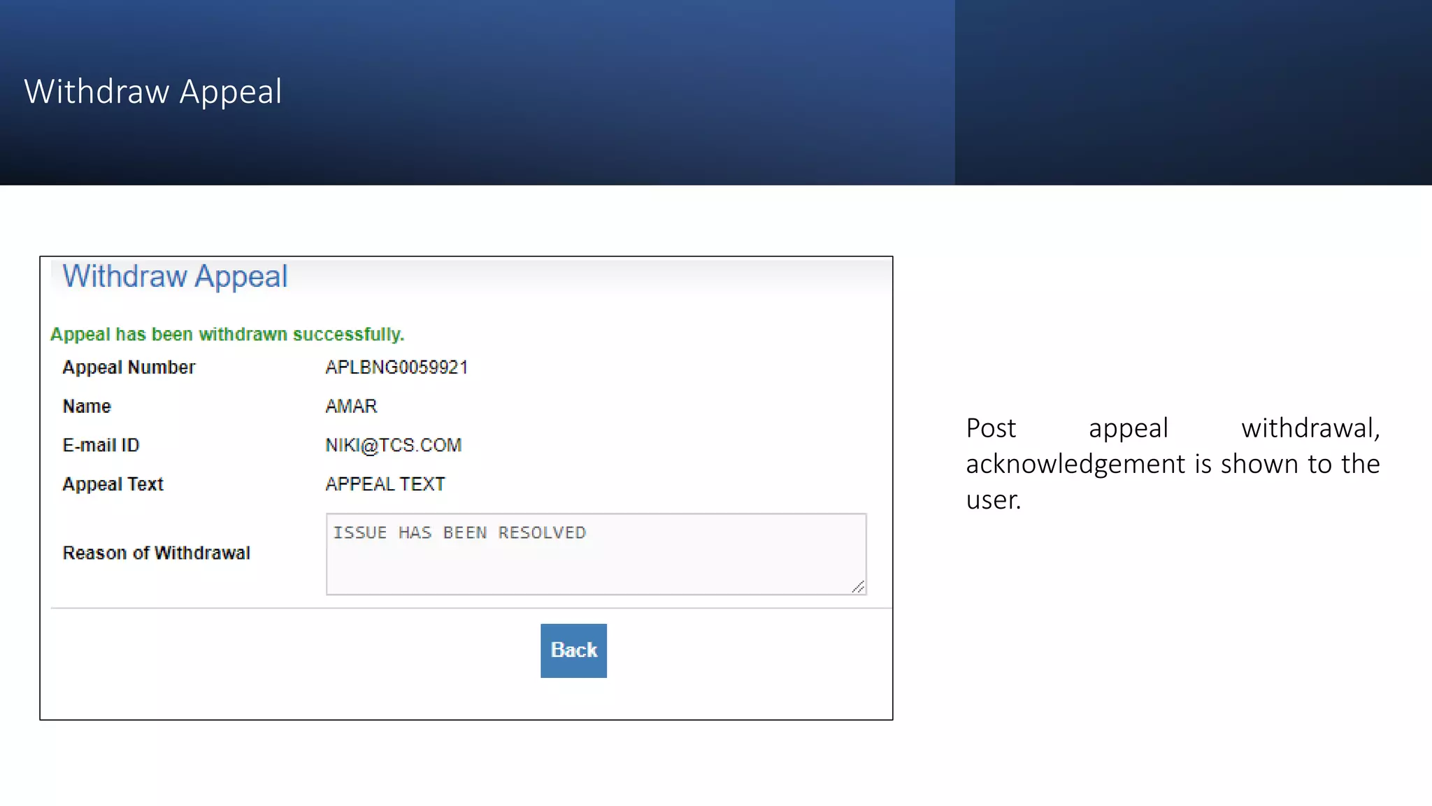 Appeal online user_guide_v1.0 | PPTX