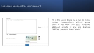 Appeal online user_guide_v1.0 | PPTX