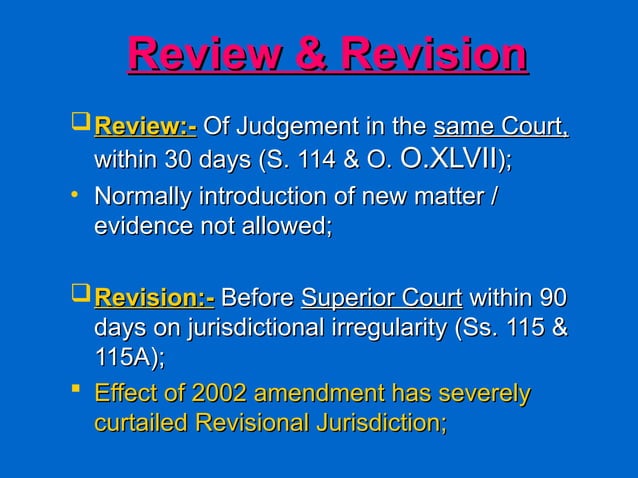 appeal review revivion reference which is comes under CPC | PPT