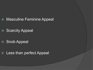 Appeals in advertisements Mass Media | PPTX