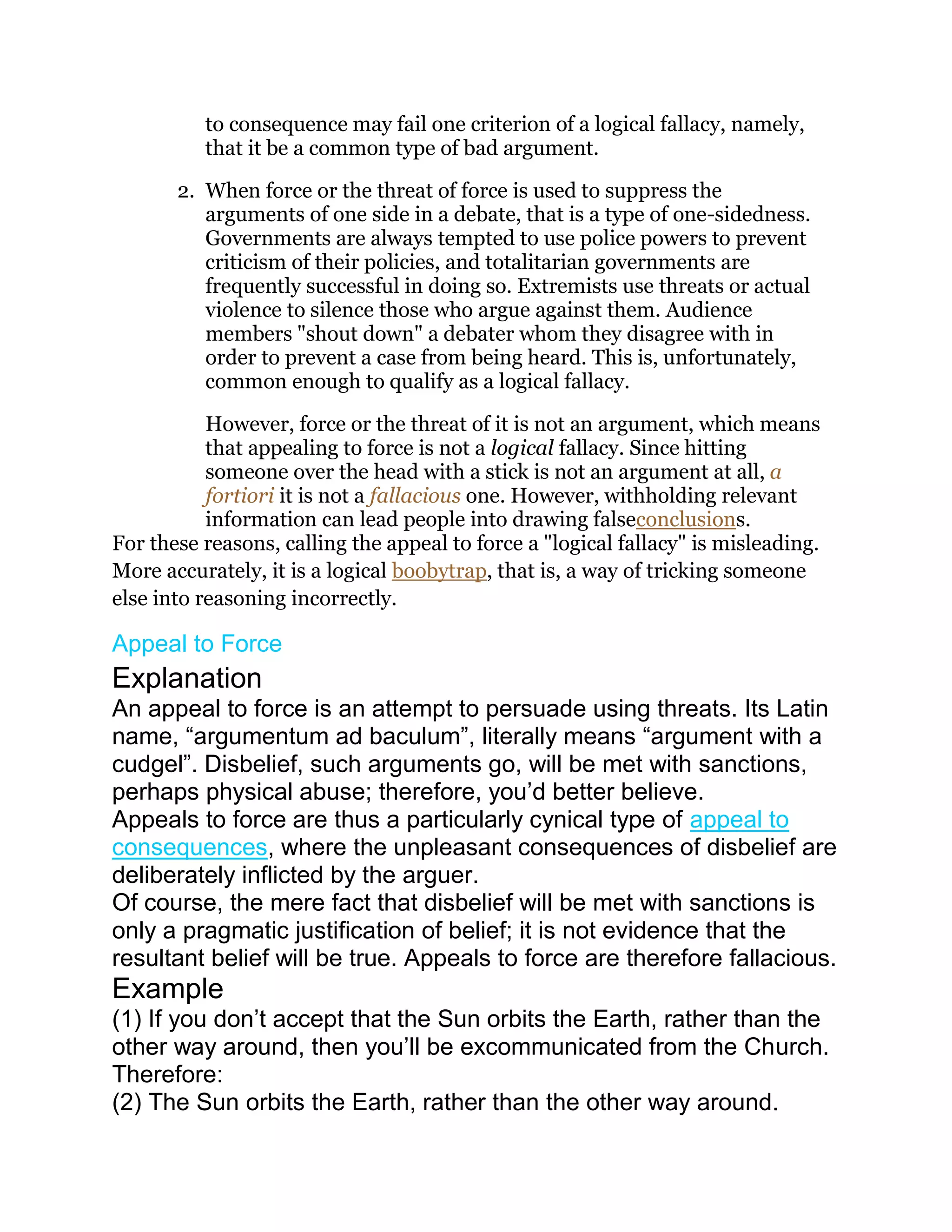 Appeal to force | DOCX