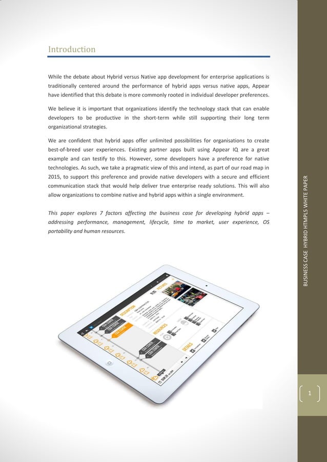 Appear IQ The Business Case for hybrid html5 mobile apps | PDF