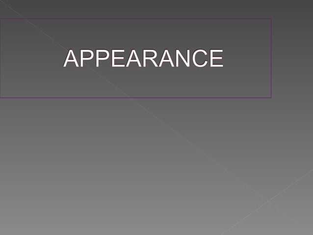 Appearance | PPT